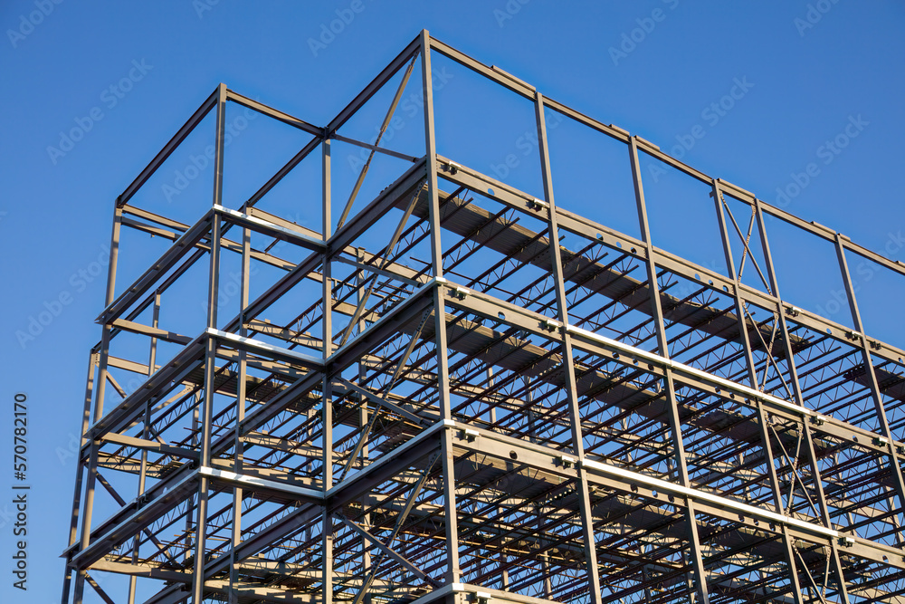 roof beams construction site building architecture metal structure ...