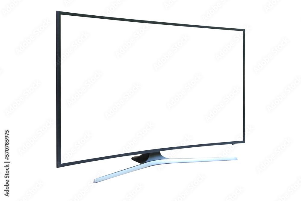 Curved TV 4K flat screen lcd or oled, plasma realistic, White blank HD ...