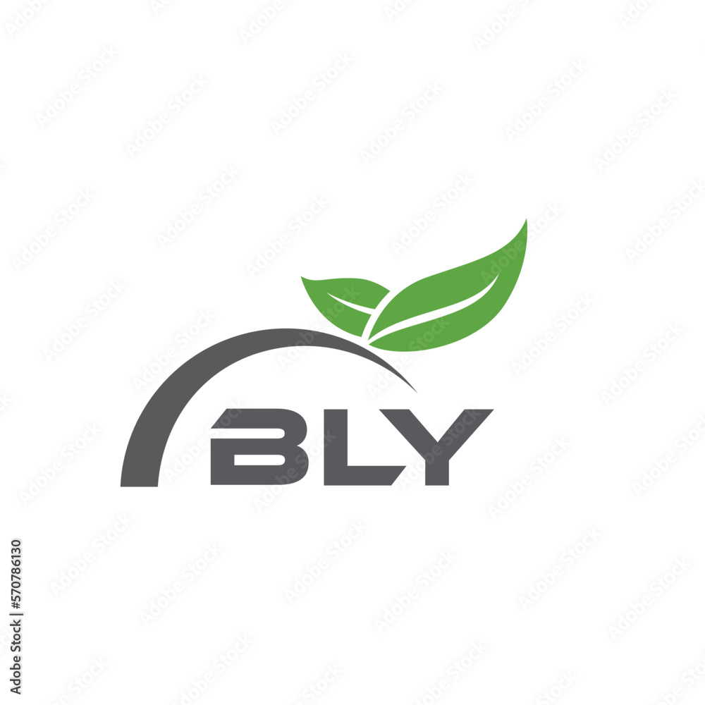 BLY letter nature logo design on white background. BLY creative ...