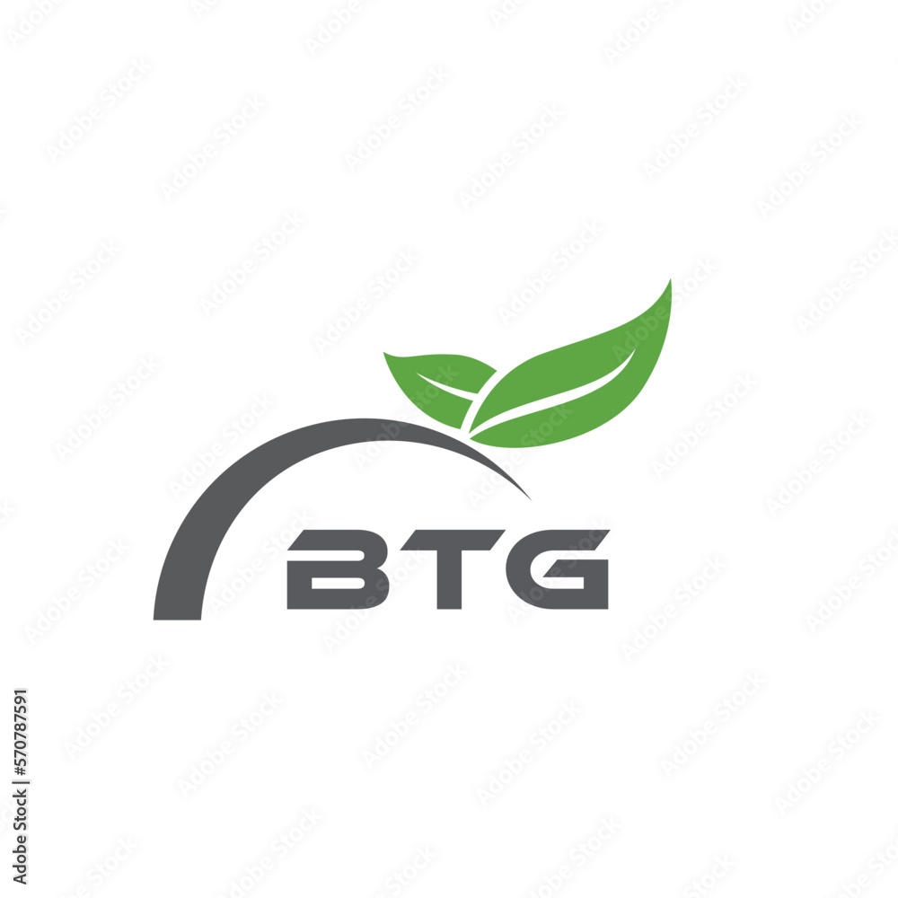 BTG letter nature logo design on white background. BTG creative ...