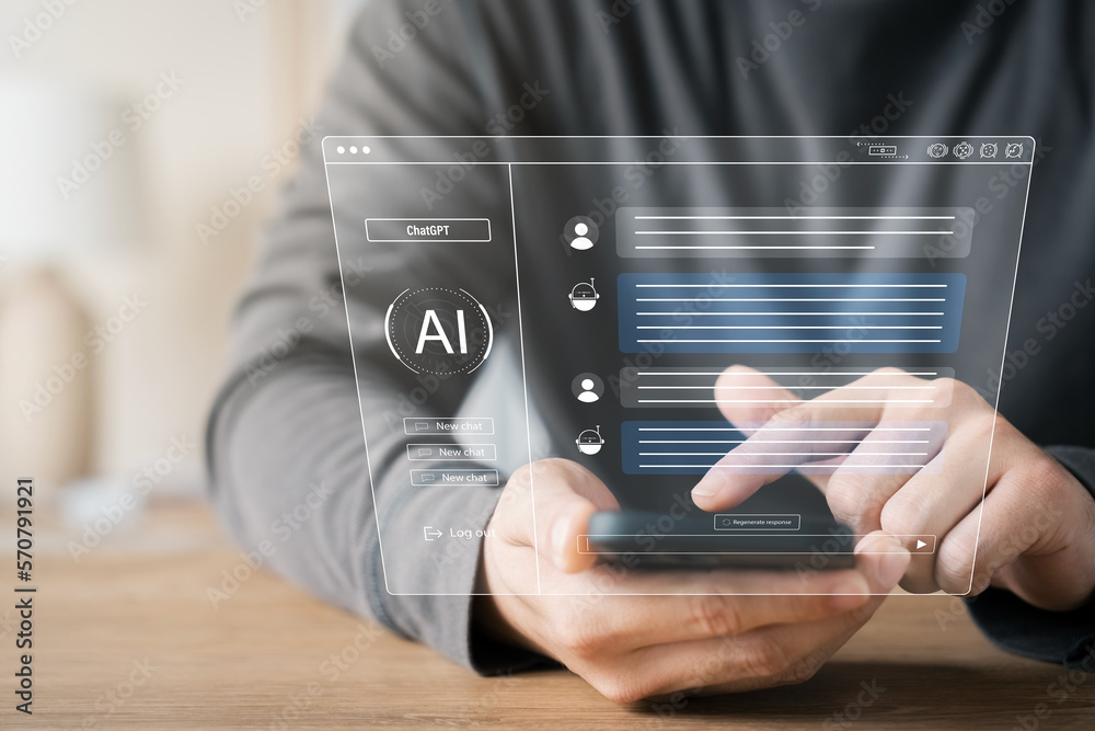 Data search concept using artificial intelligence chatbot ChatGPT ... Data search concept using artificial intelligence chatbot ChatGPT ...
