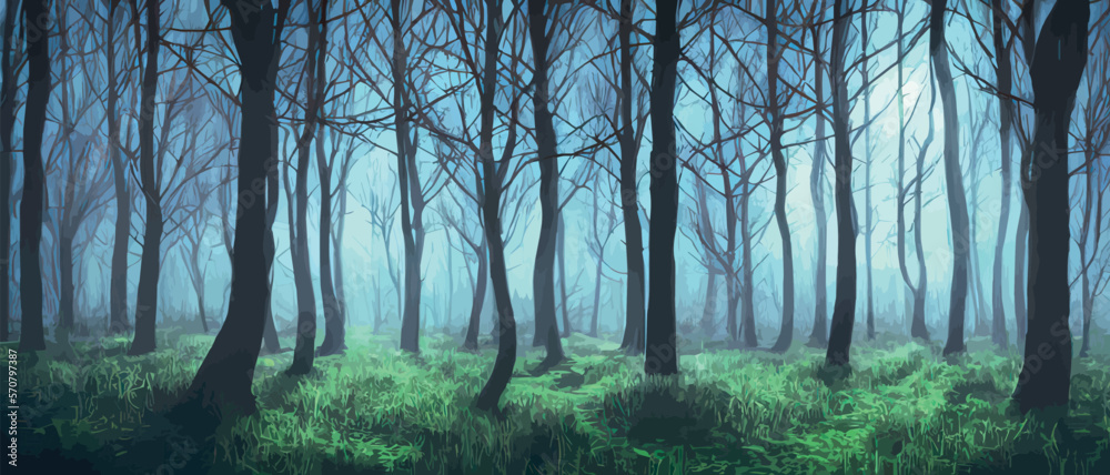 Terrifying surreal forest. unreal world. Mysterious Forest, Danger ...