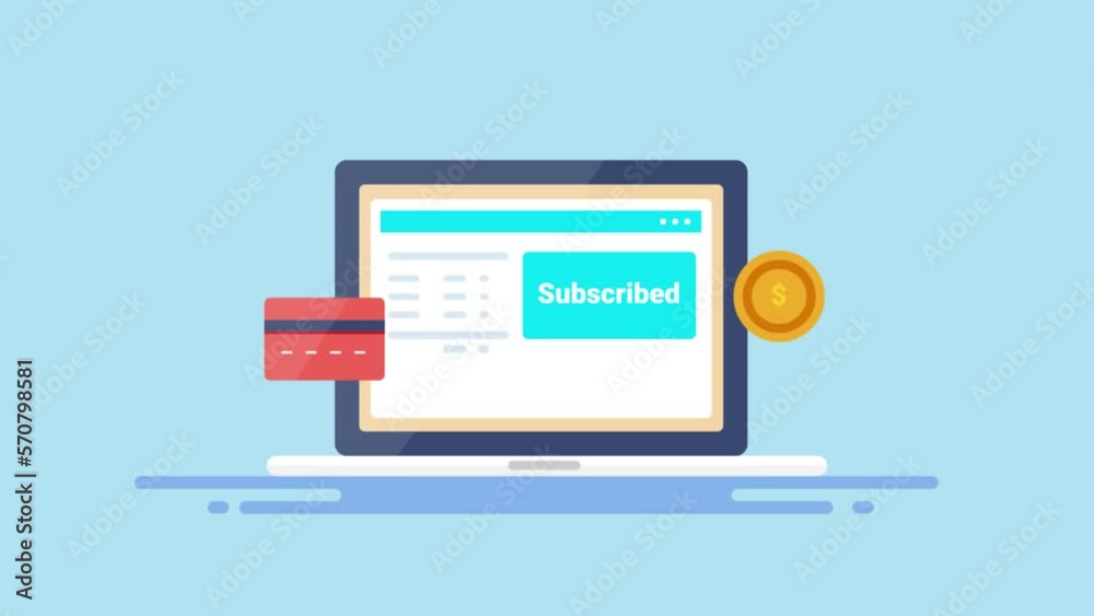 Subscription base business model, person buying membership plan using ...