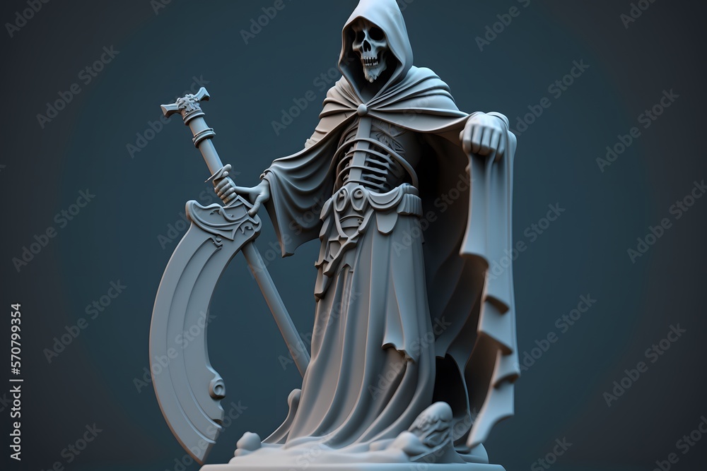 grim reaper character created using AI Generative Technology Stock ...