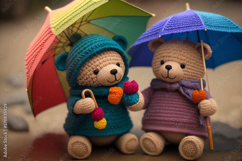 knitting art illustration with cute bear object suitable for children's ...