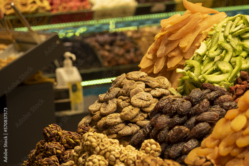 Dried foods in Spice Bazaar, colorful organic food from Spice Bazaar ...