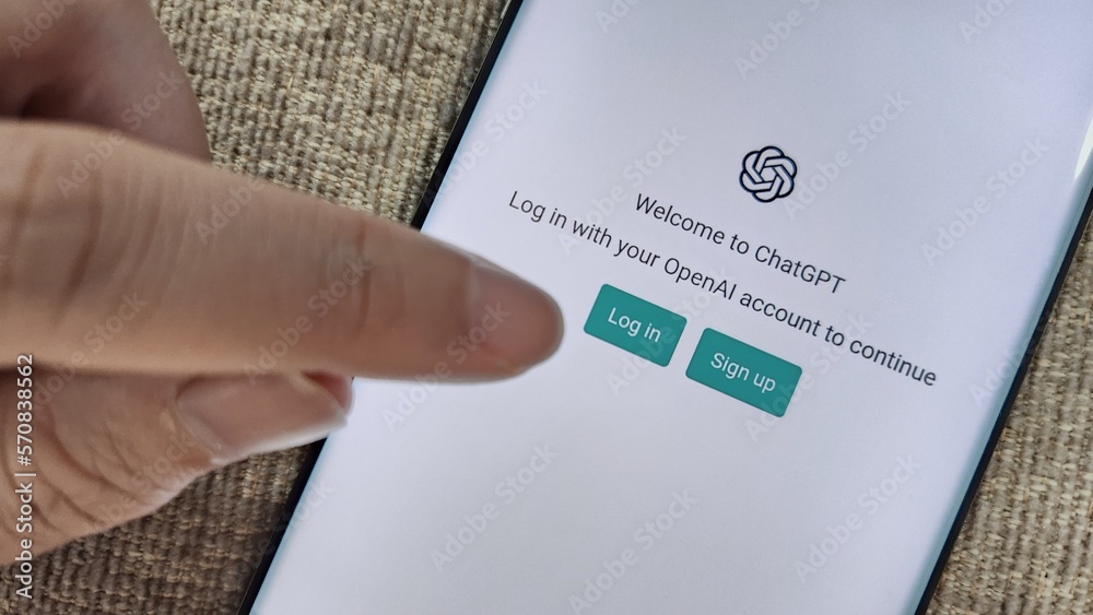 Singapore - Feb 2023: A person trying to login to ChatGPT Artificial ...