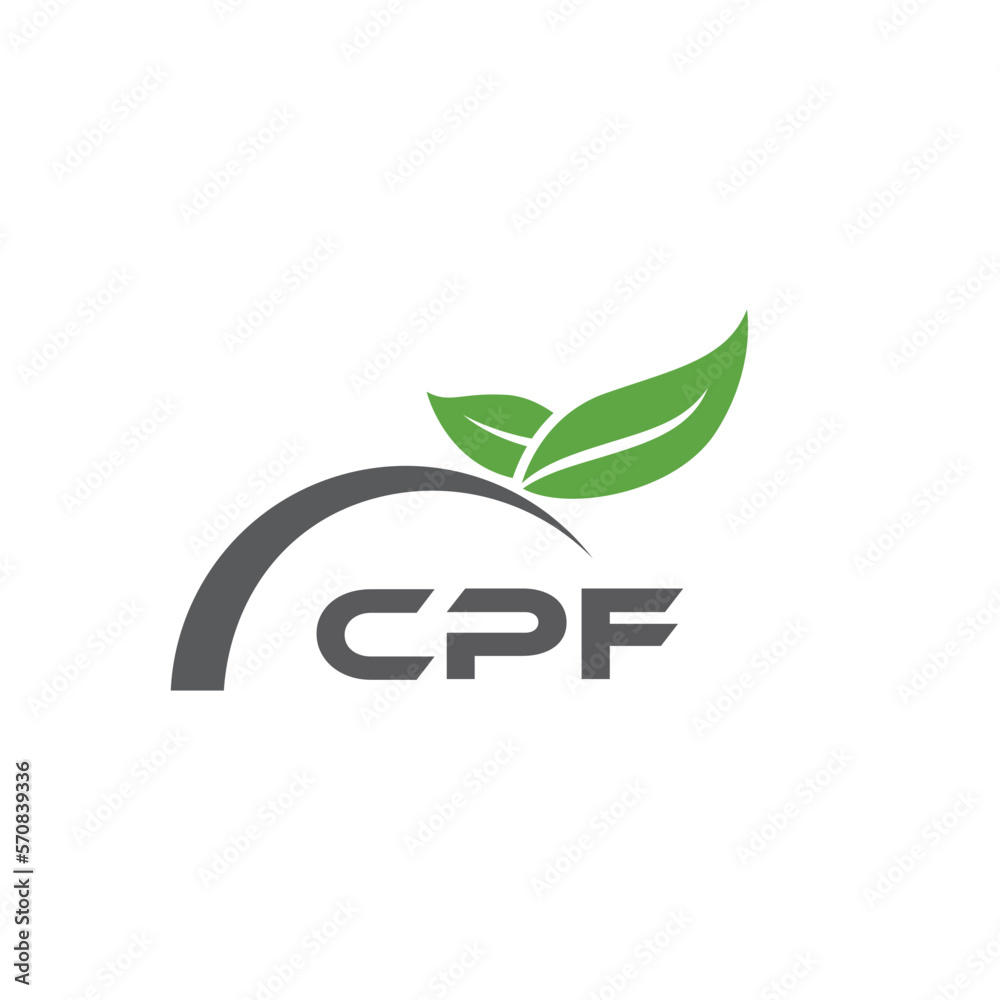 CPF letter nature logo design on white background. CPF creative ...