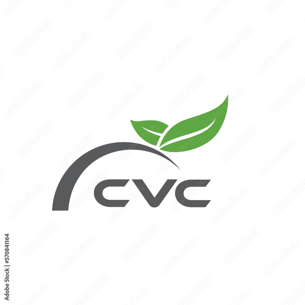 CVC letter nature logo design on white background. CVC creative ...