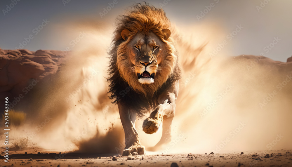 Lion Legendary Creature Symbol of Power and Speed Stock Illustration | Adobe Stock