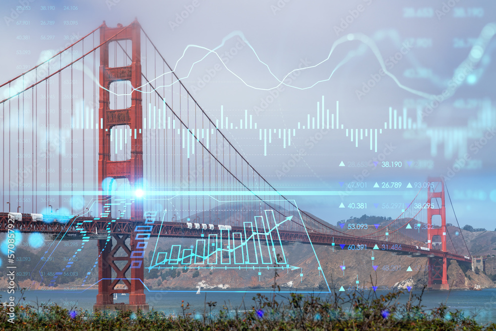 Iconic view of the Golden Gate Bridge from South side, day time, San ...