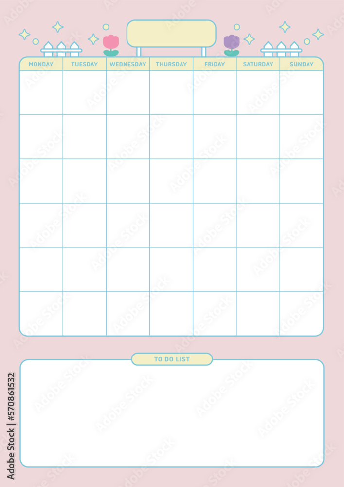Cute Calendar Template