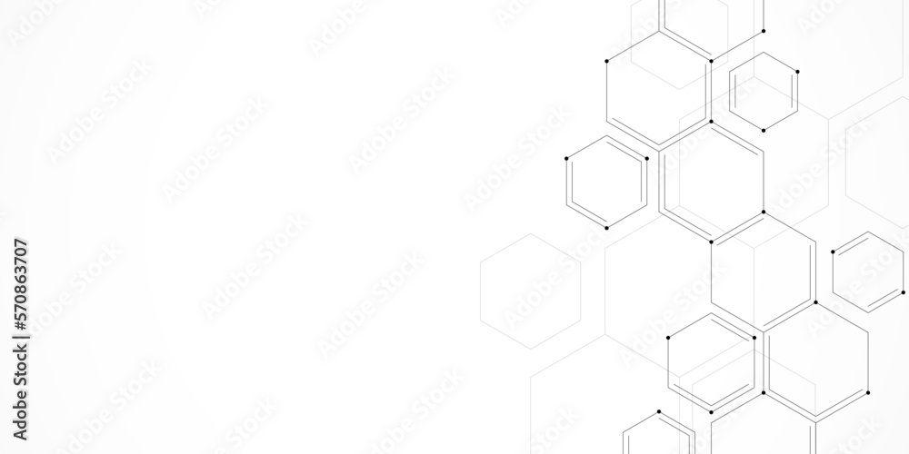 Vector illustration of hexagons pattern. Geometric abstract background ...