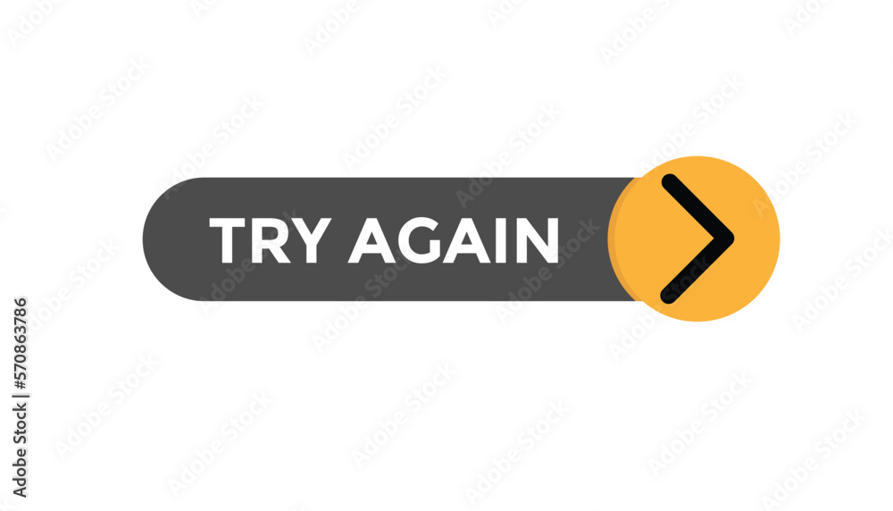 Try again button web banner templates. Vector Illustration Stock Vector ...