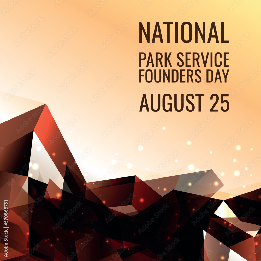 National Park Service Founders Day. Geometric design suitable for ...