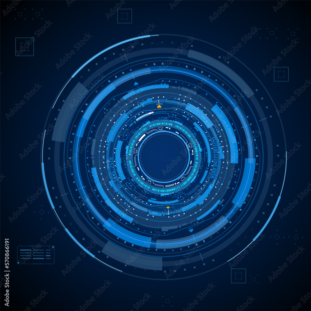 HUD UI futuristic circle element cyberpunk futuristic concept design ...