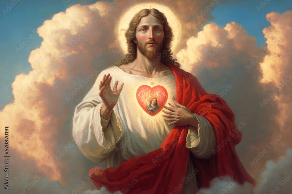 Jesus Christ's Compassion Shown Through His Red Heart in the Sky ...