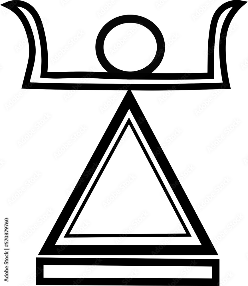 Sign of Tanit. The symbol of fertility representing the mother Goddess ...