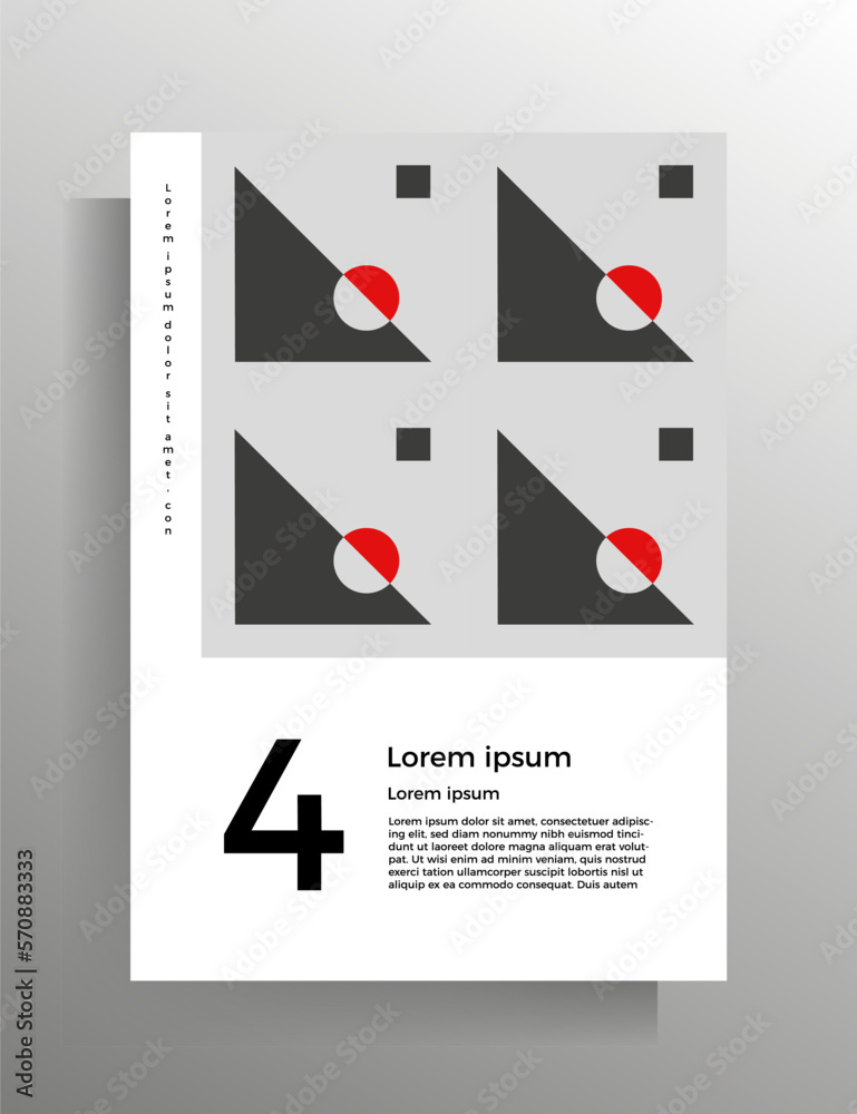 Cover in geometric style. Design template for book, booklet, brochure ...