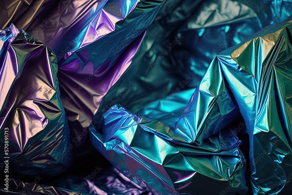 Background texture of plastic. amorphous crumpled stuff. A wrinkled ...