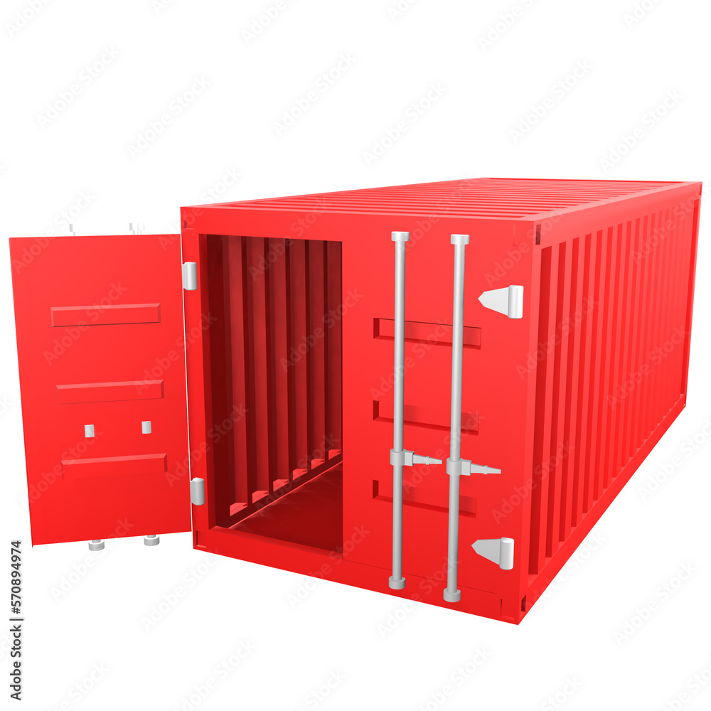 3D design of cargo containers for storage transportation illustration ...