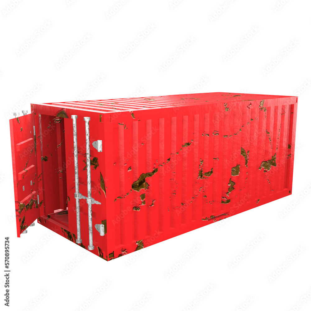 3D design of cargo containers for storage transportation illustration ...