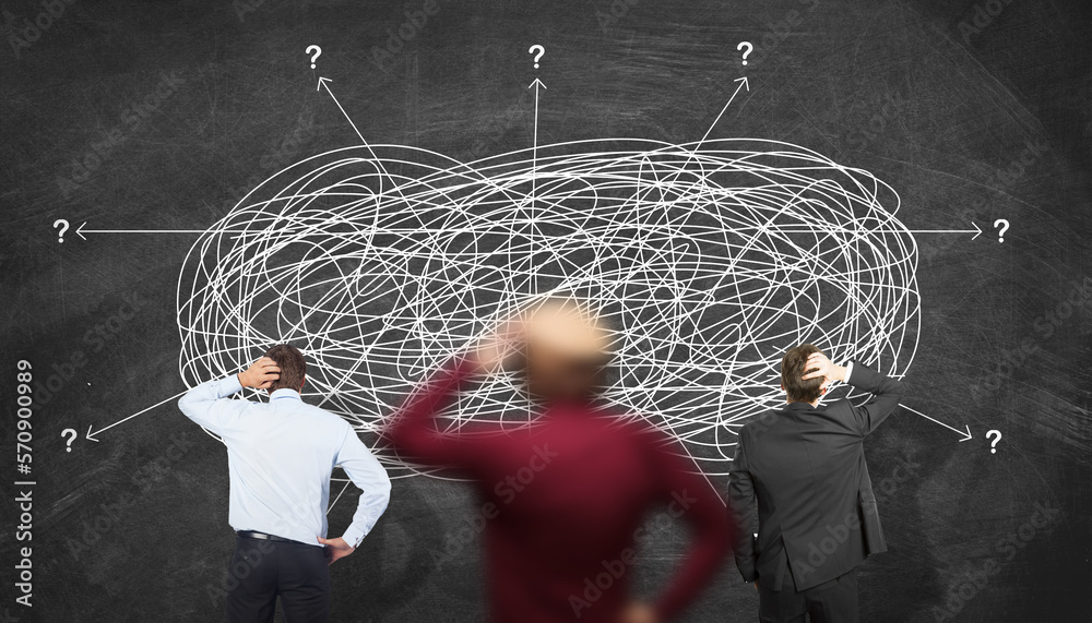 Business Team Thinking in Solving Difficult and Complex Problem Concept ... Business Team Thinking in Solving Difficult and Complex Problem Concept ...