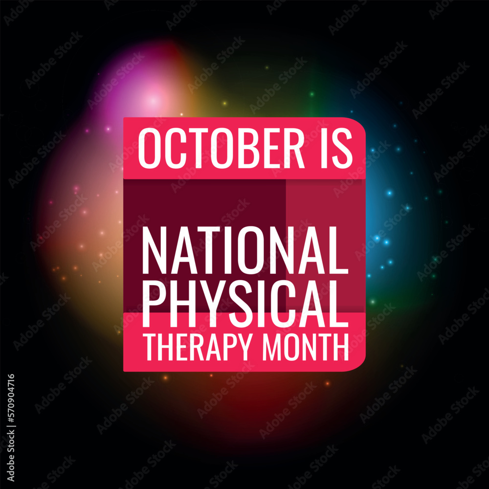 october is National Physical Therapy Month. Geometric design suitable ...