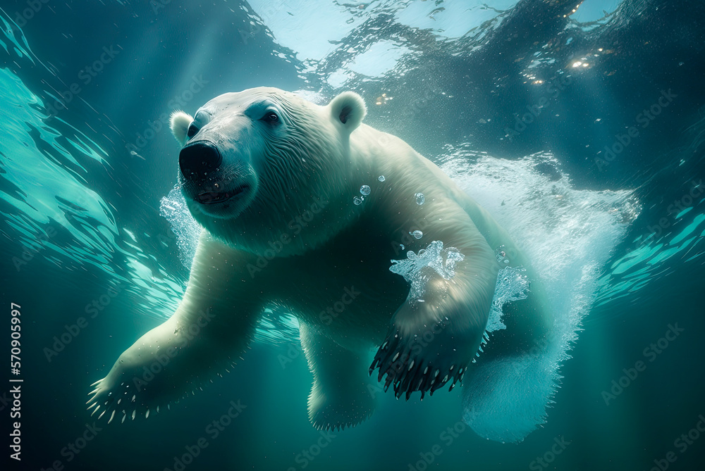 Polar Bear Diving