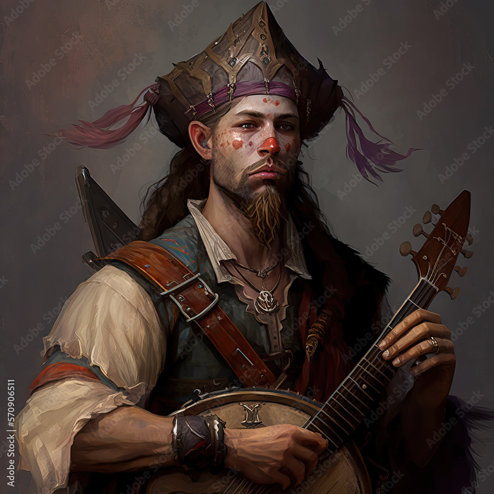 minstrel female orc war character portrait, rpg, fantasy avatar and ...