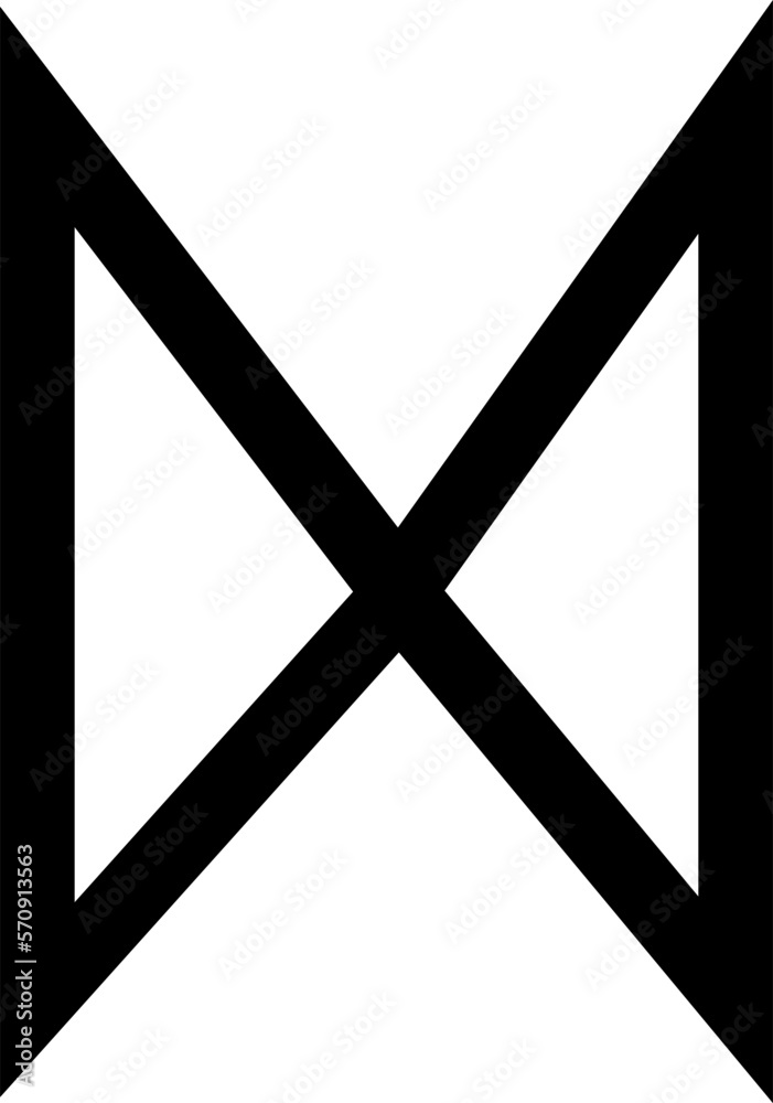Vetor de Dagaz Rune Symbol that is powerful symbol of spiritual ...