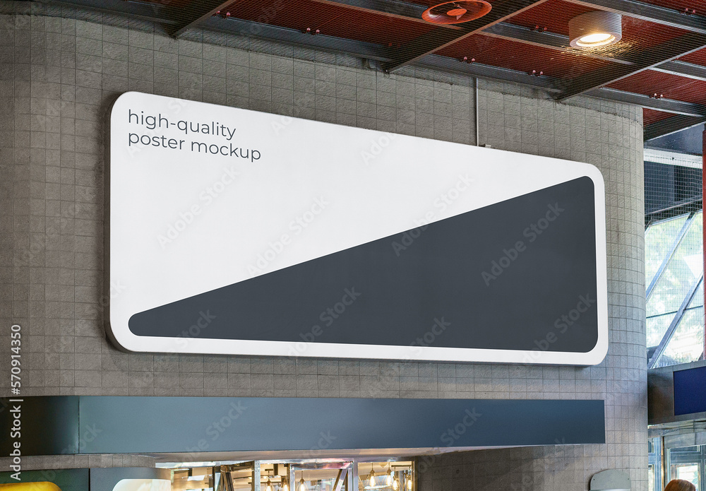 Street Outdoor Poster Advertising Mockup Template Subway Metro Stock ...