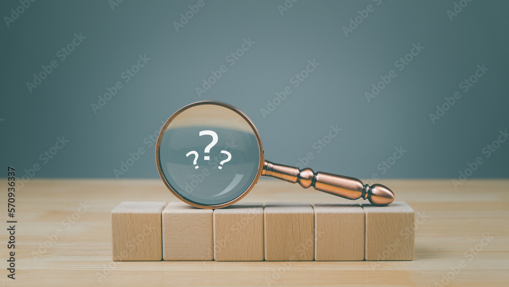 magnifying glass showing question mark symbol ideas answers search for ...