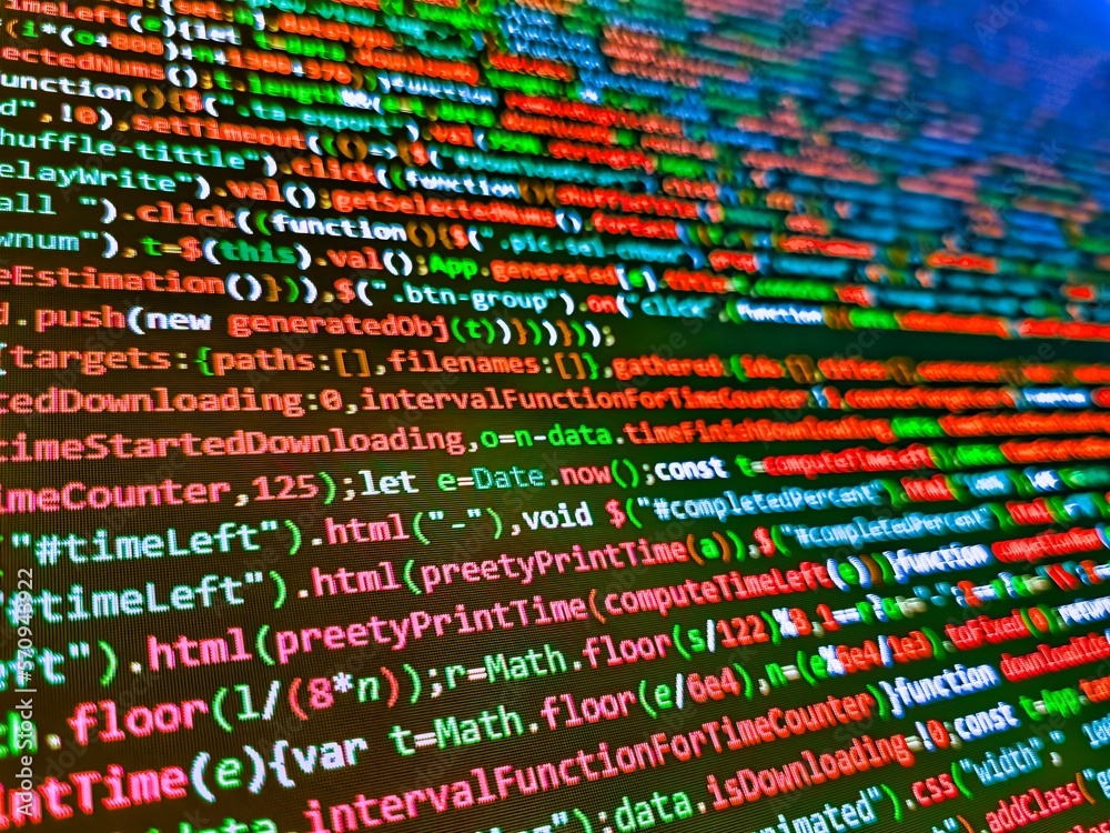 Php And Css Code Close Up Software Source Code Stream Of Bits Programming Code Abstract