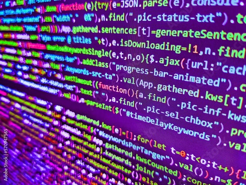 Programming Of Internet Website Programming Code Abstract Screen Of Software Developer Html5