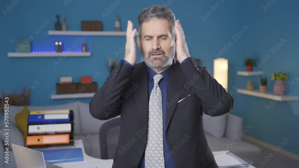 Confused mature business man, confused man getting depressed and ...