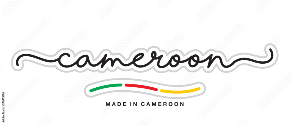 Made in Cameroon, new modern handwritten typography calligraphic logo ...