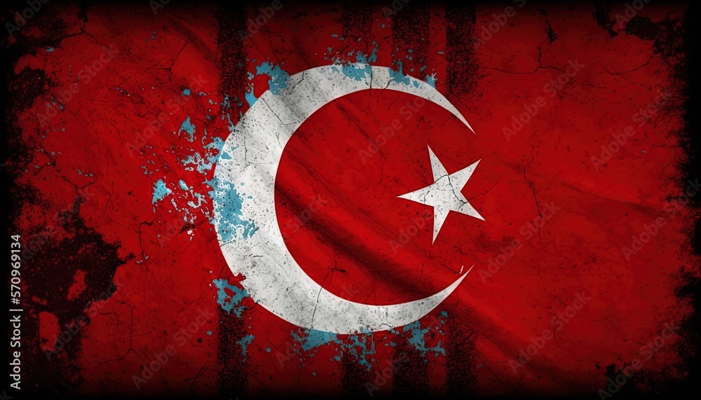 Political turkish country flags, centered, nationality created with ...