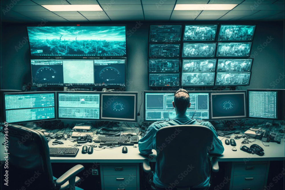 monitoring and control of work of digital equipment in monitor ...