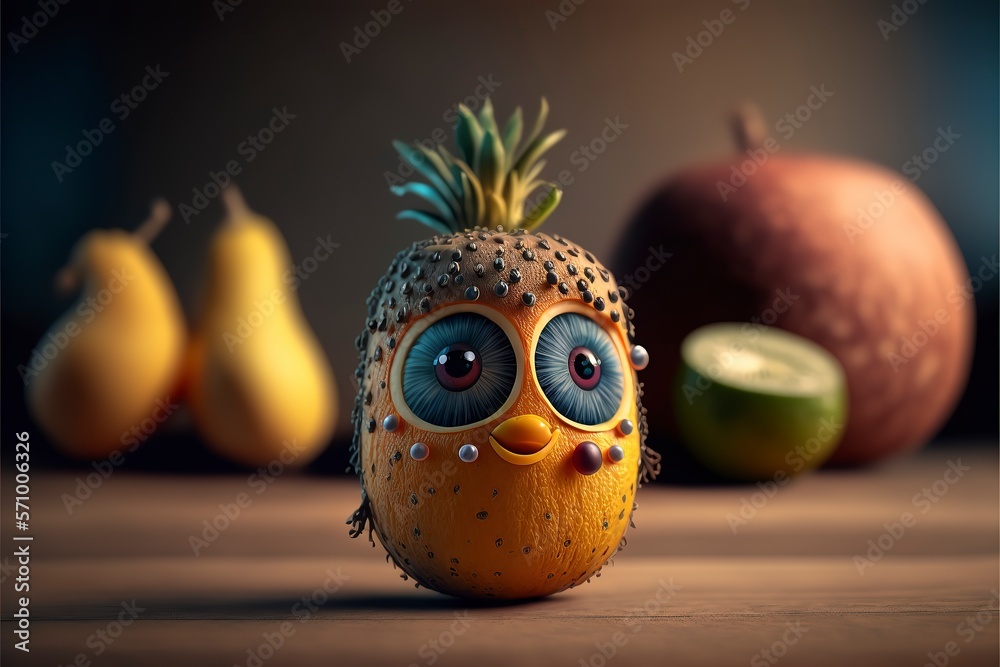 Very funny and cute fruits and vegetables characters, Ready for Action ...