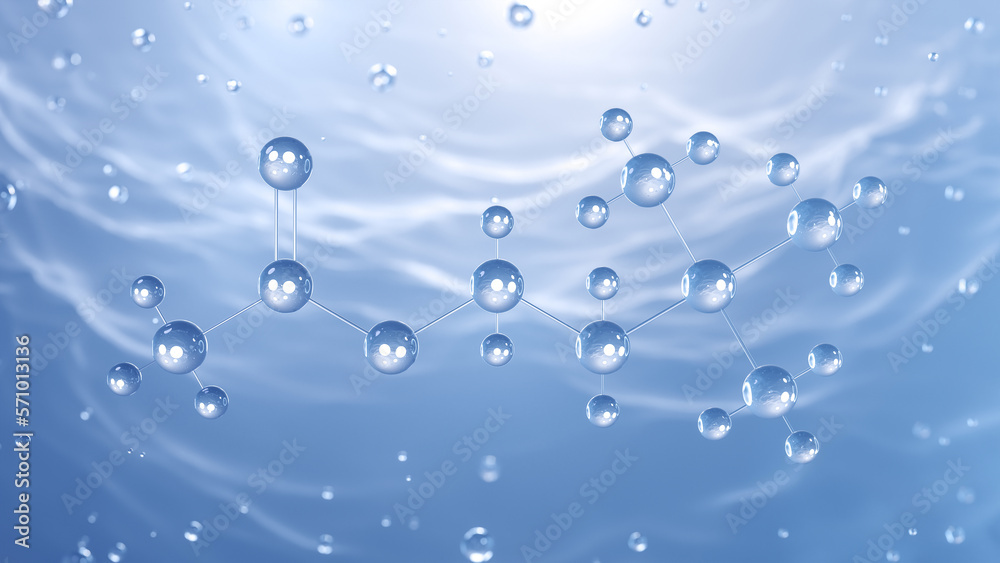 acetylcholine molecular structure, 3d model molecule, neurotransmitter ...