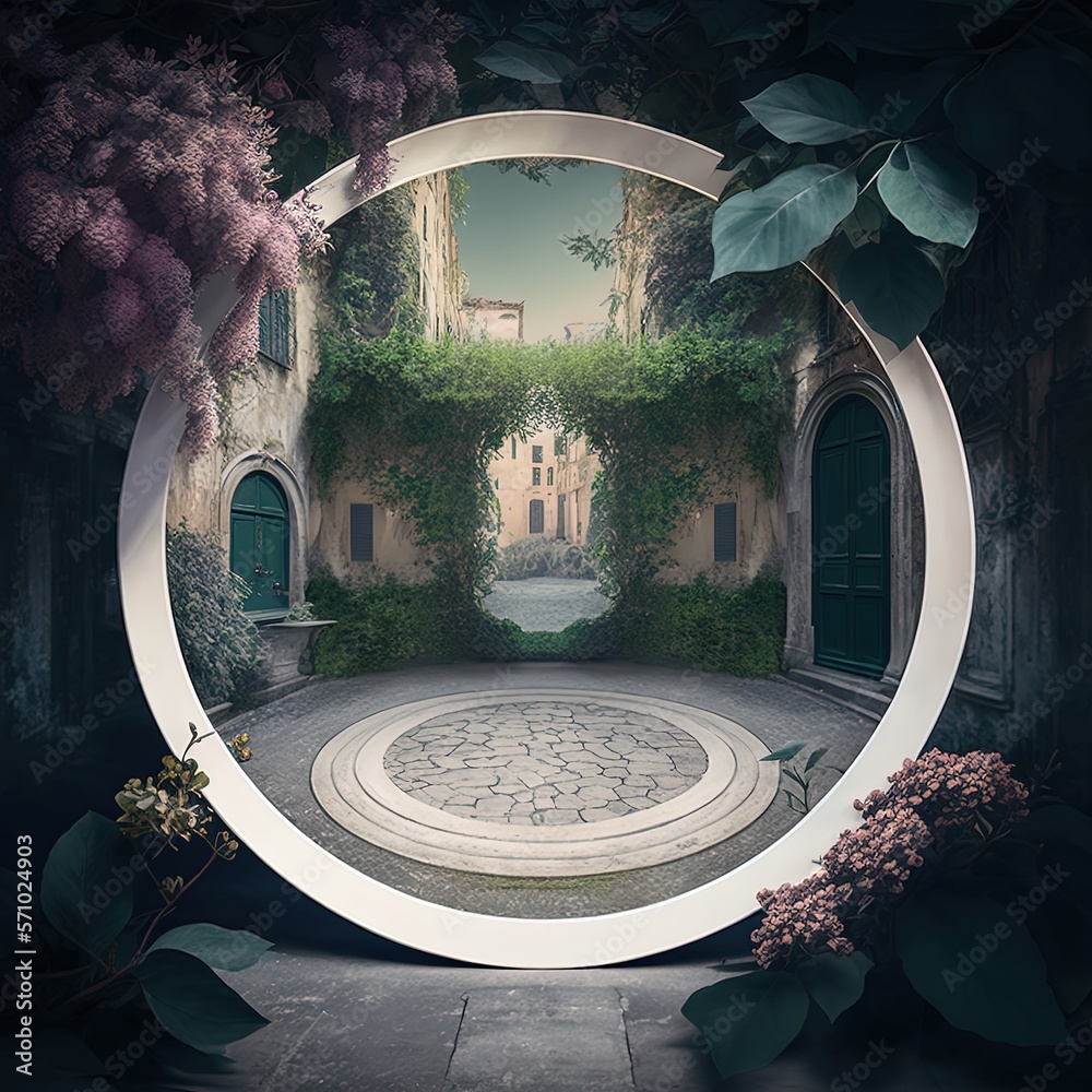 Circular Logo Frame Design. Background for circle logos. Detailed ...