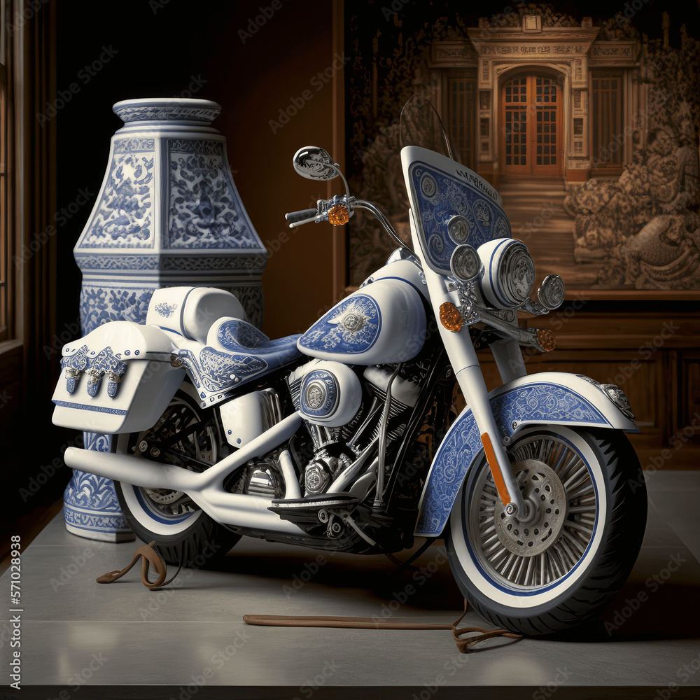 Concept Design of a Motorcycle Made of Chinese Porcelain, Created with ...