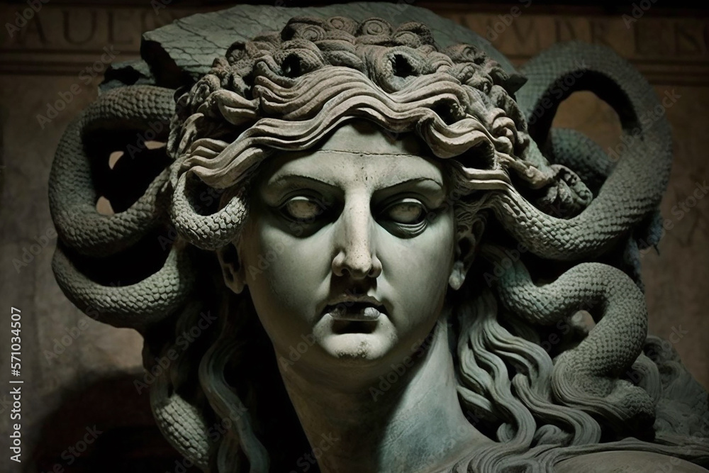 Greek mythology gorgon. Created with Generative AI technology. Stock ...