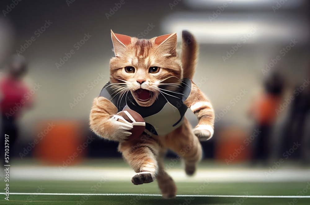 Playying Football Cats