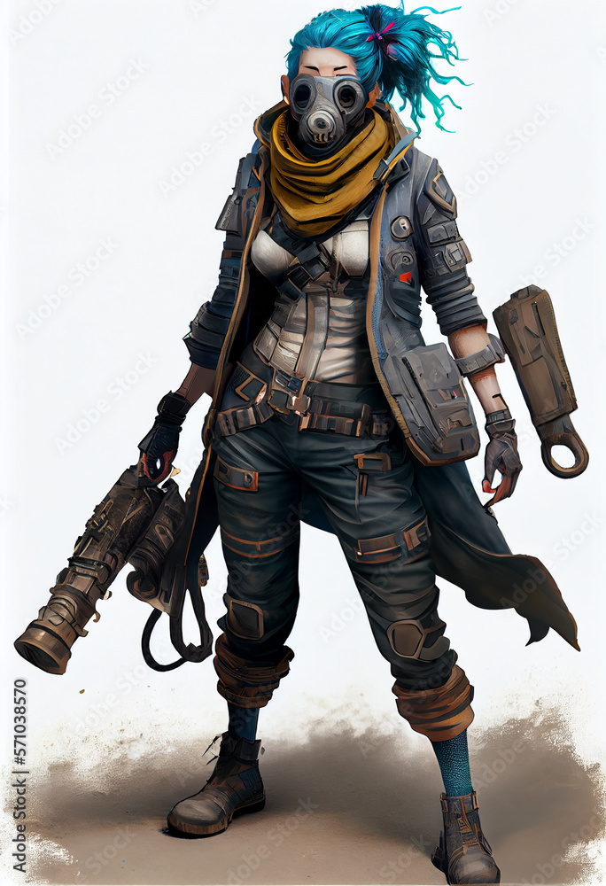 Future hero woman - Digital illustration - Generated by Artificial ...