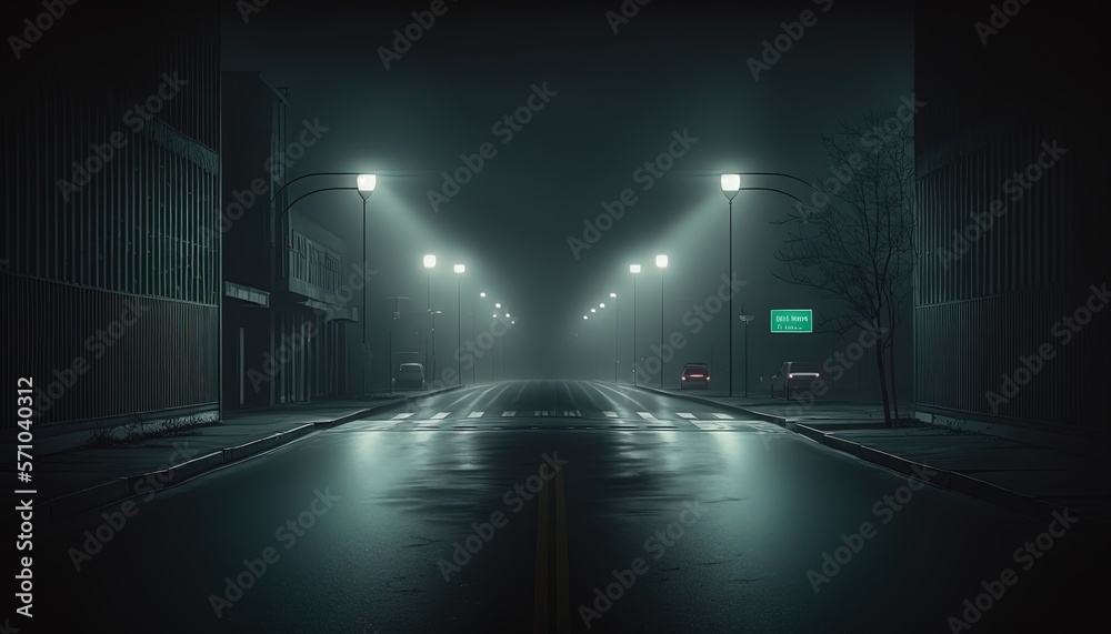 dark road with nobody at midnight time, idea for background backdrop ...