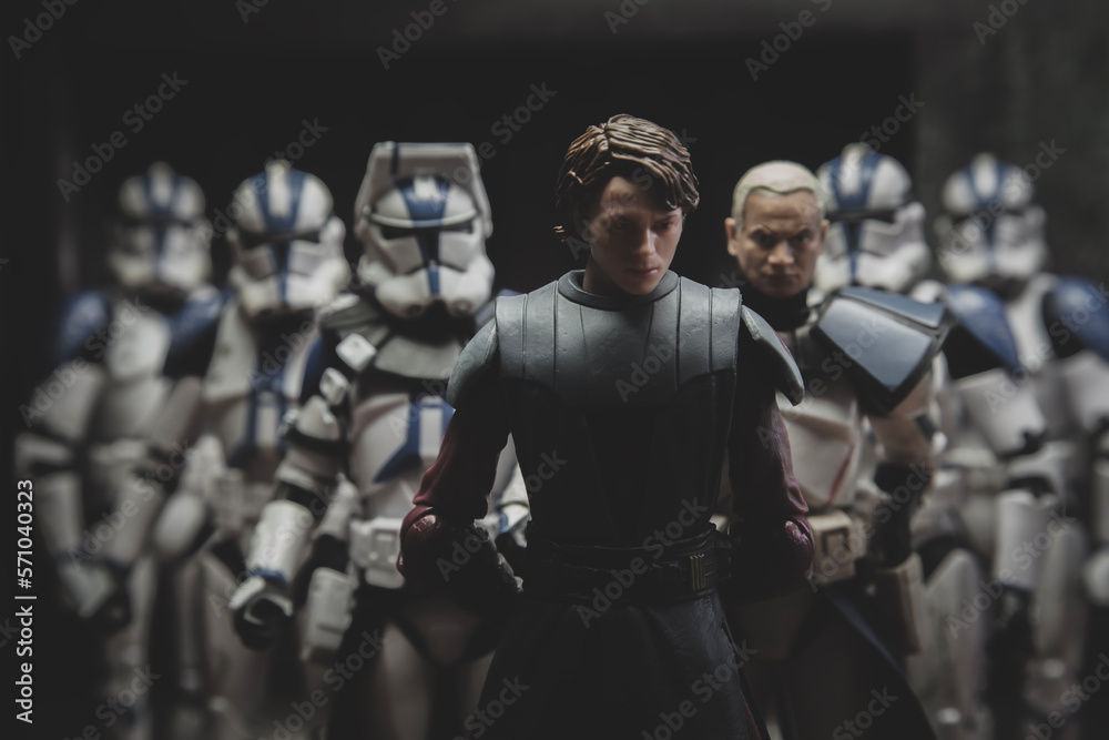 NEW YORK USA, FEB 21 2023: Star Wars the Clone Wars 501st clone ...