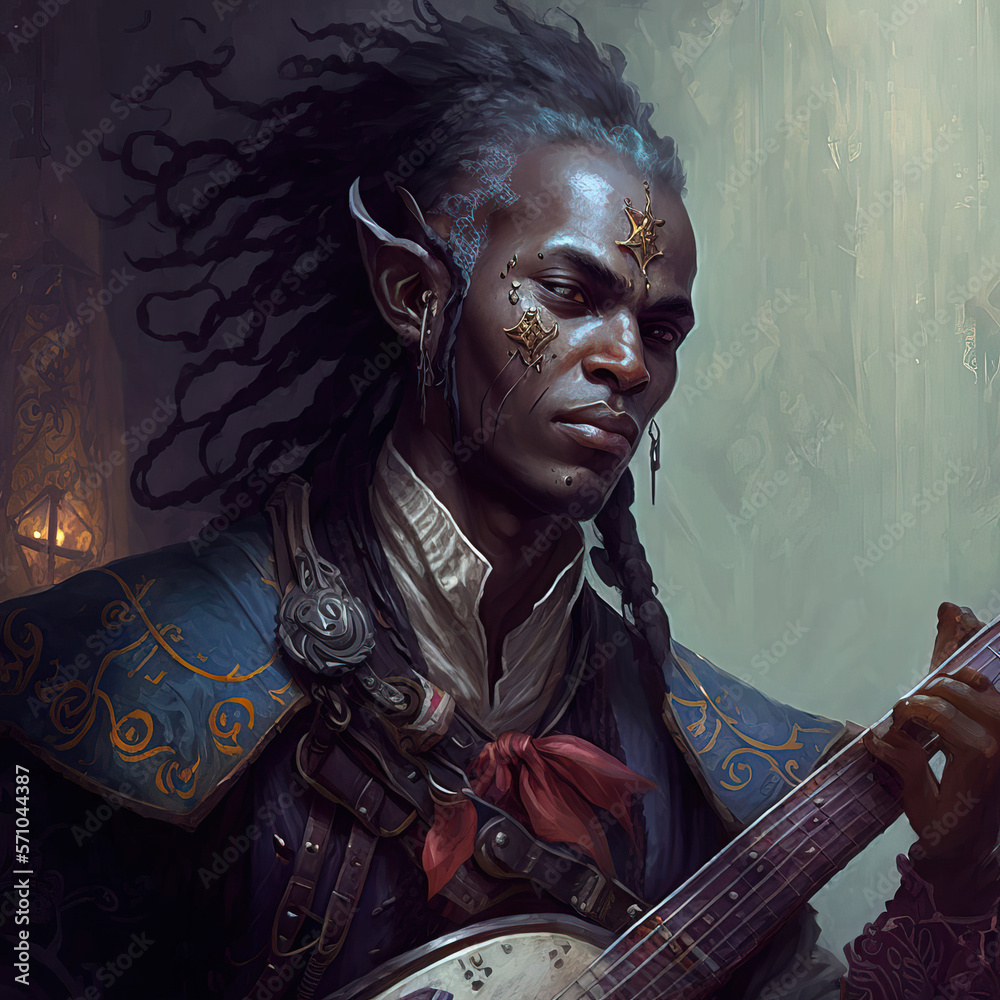 minstrel character portrait, rpg, fantasy avatar and token Generative ...