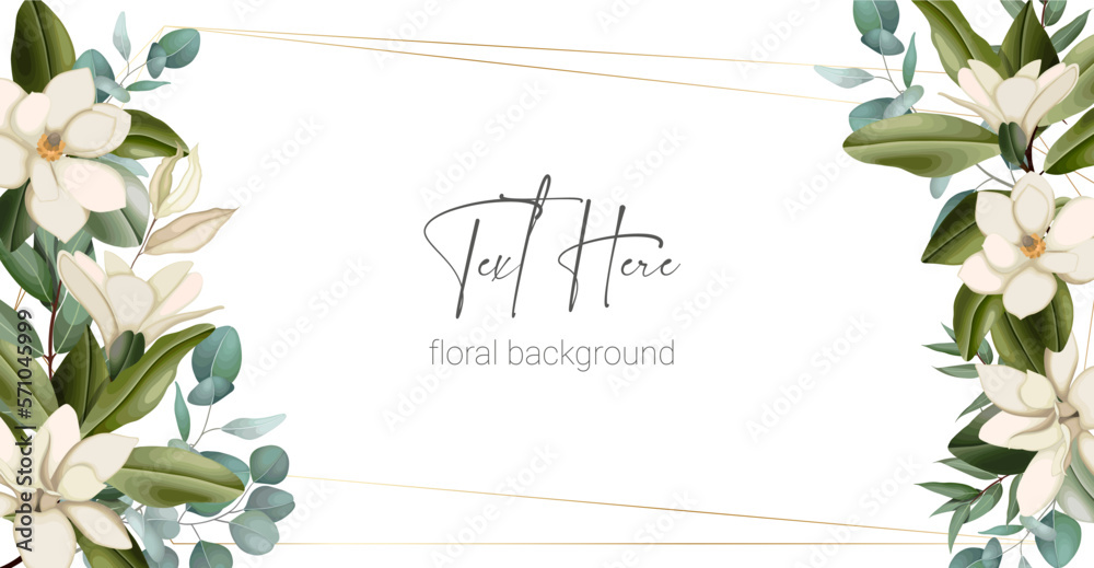 Greenery wedding invitation card template. Floral Trendy templates for ...